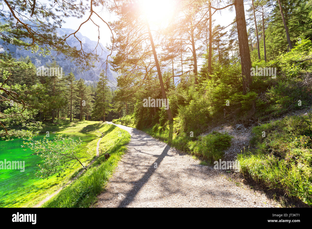 Crystal clear blue water in a mountain lake hi-res stock photography ...