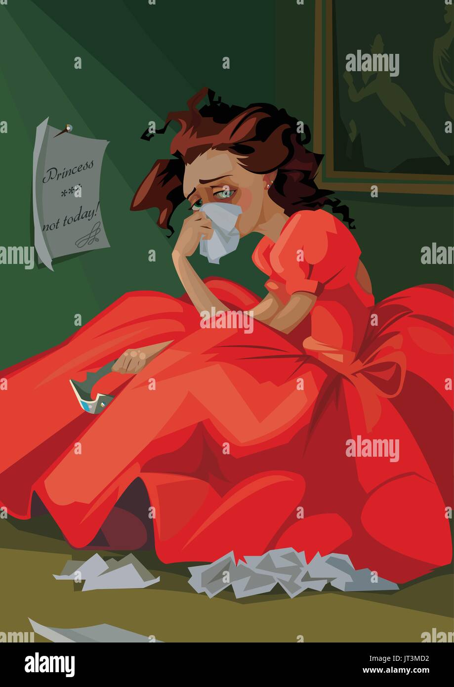 Crying Princess Drawing