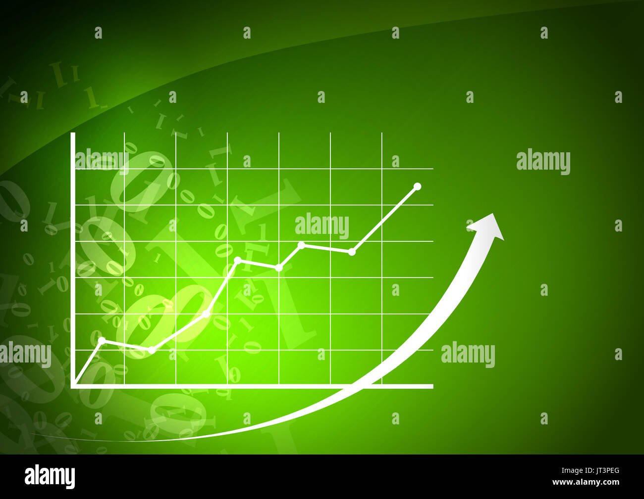 Green graph is going up Stock Photo - Alamy