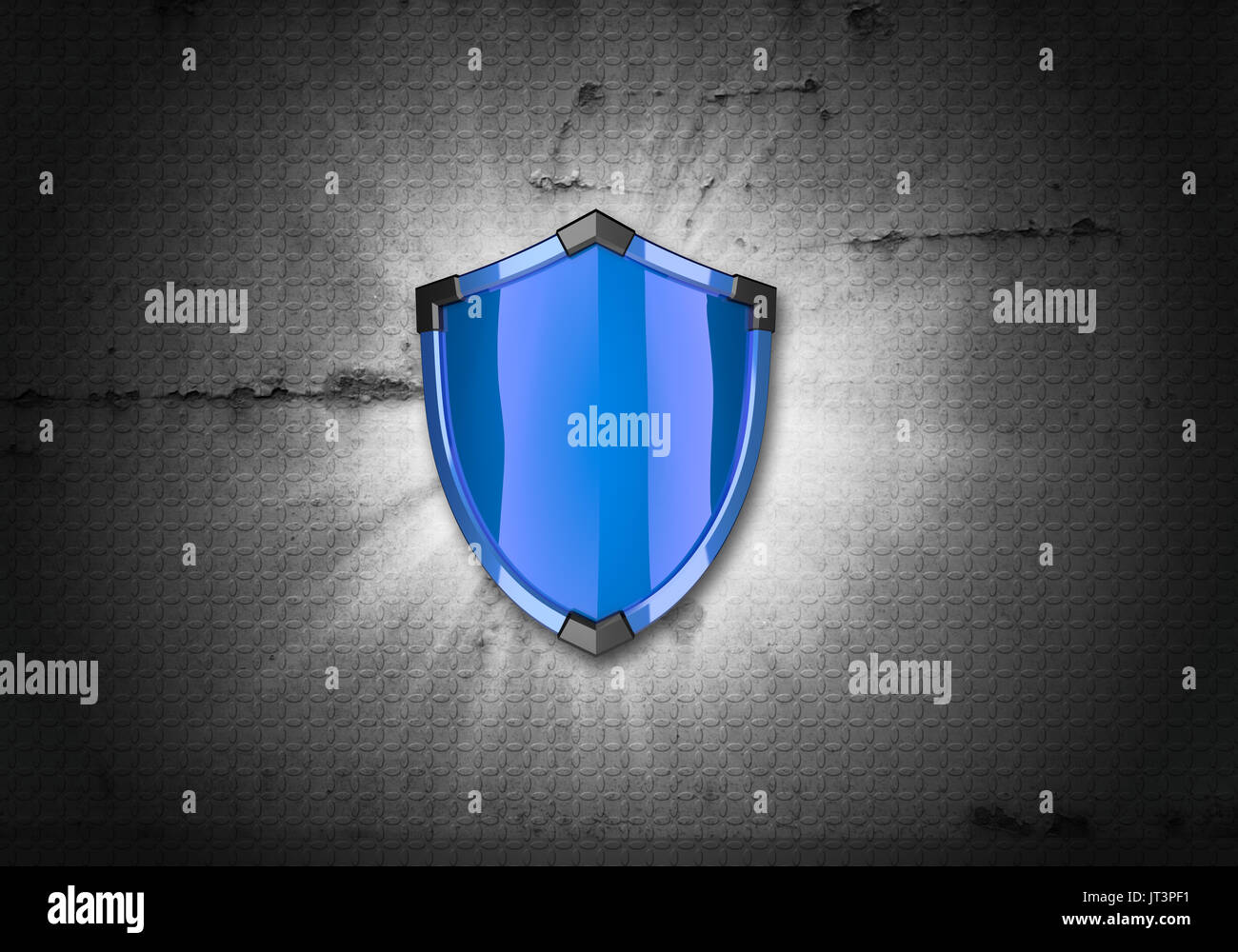 Blue Blank Shield Logo
