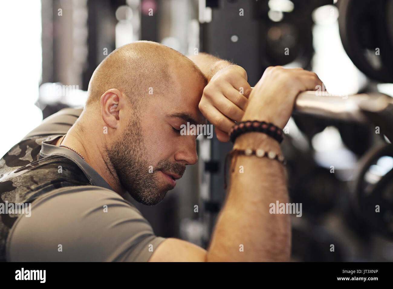 Bodybuilder man bald hi-res stock photography and images - Alamy
