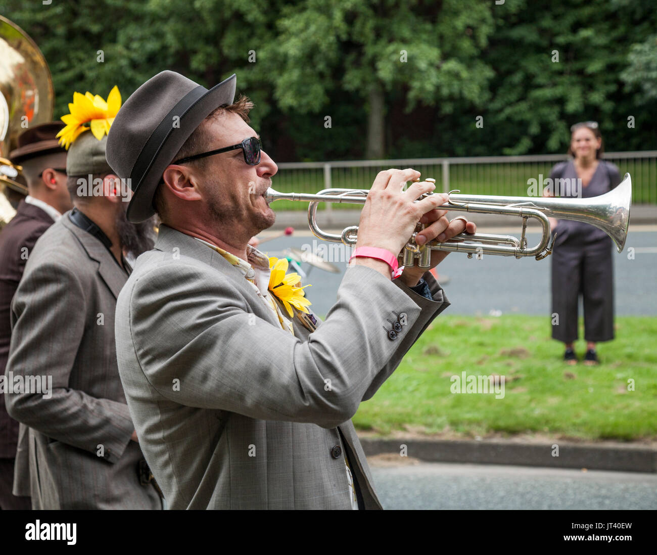 Musicians at the Stockton International Riverside Festival Parade Stock ...