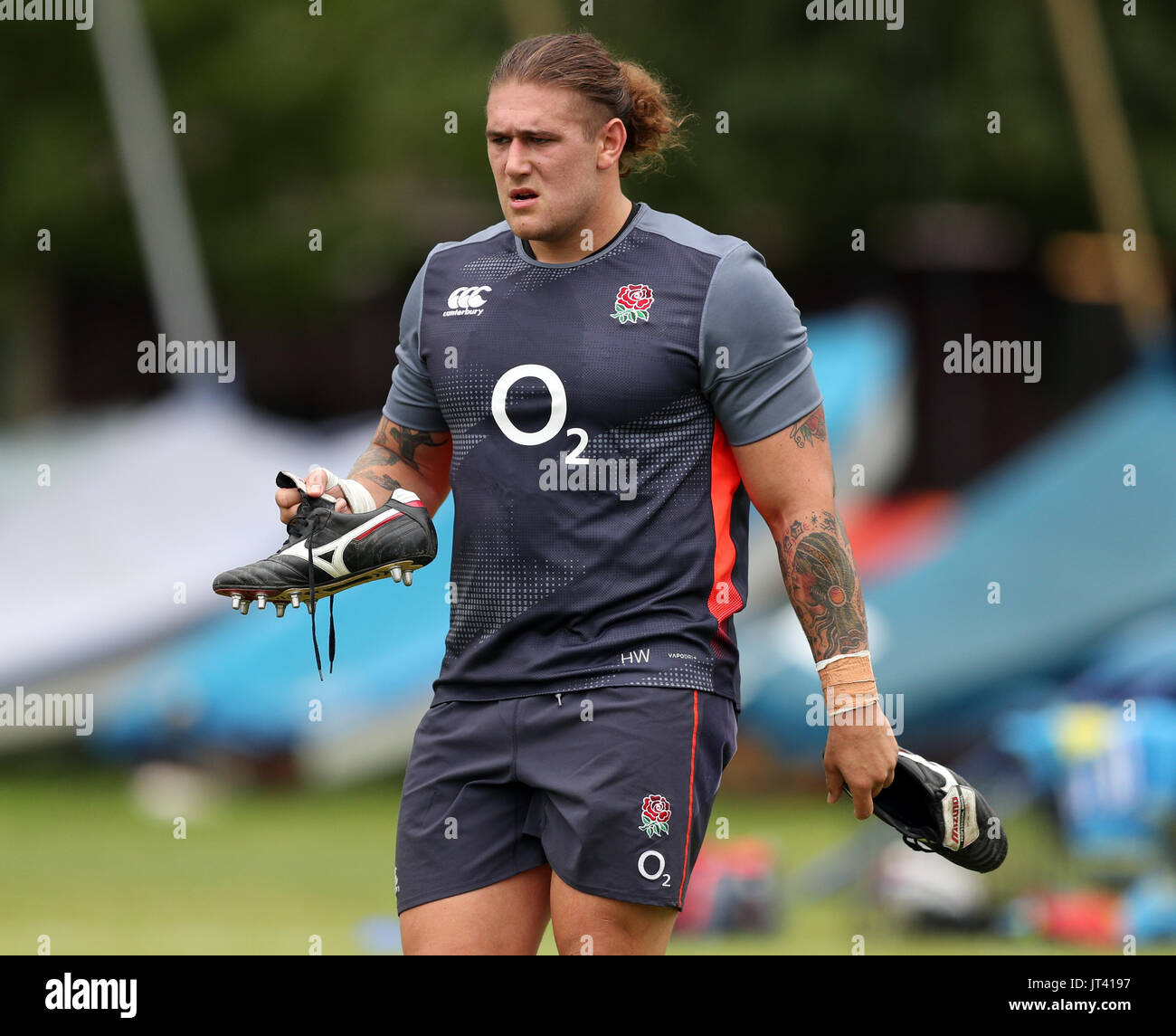 England's Harry Williams during the training session at the Lensbury ...