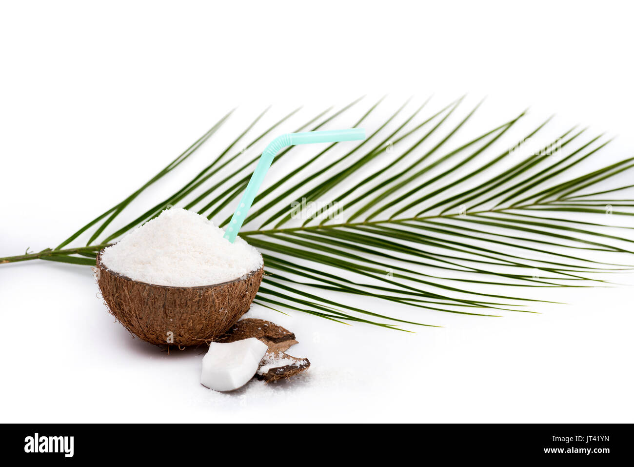 Green coconut straw hi-res stock photography and images - Alamy