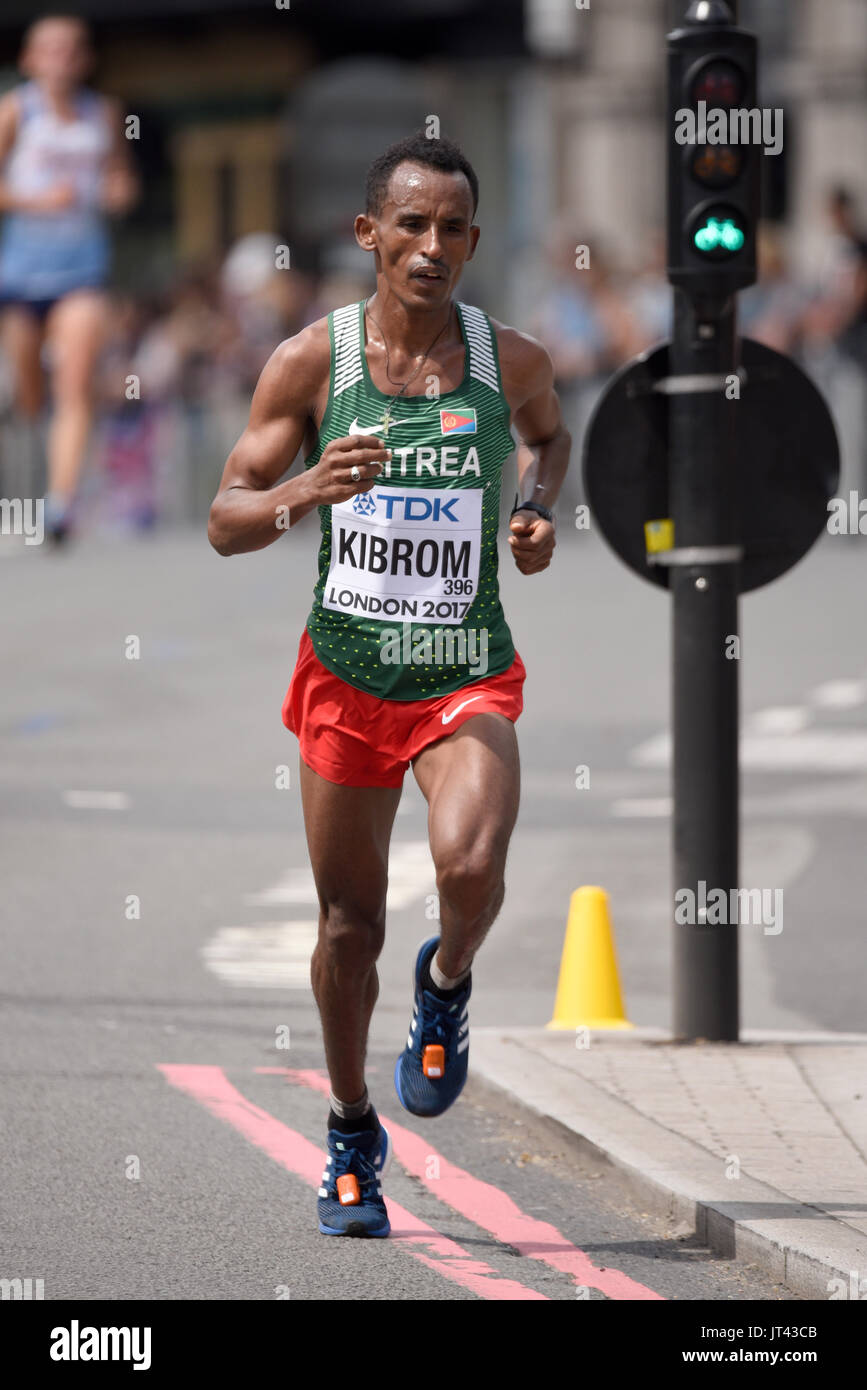 Ghebrezgiabhier Kibrom of Eritrea running in the IAAF World ...