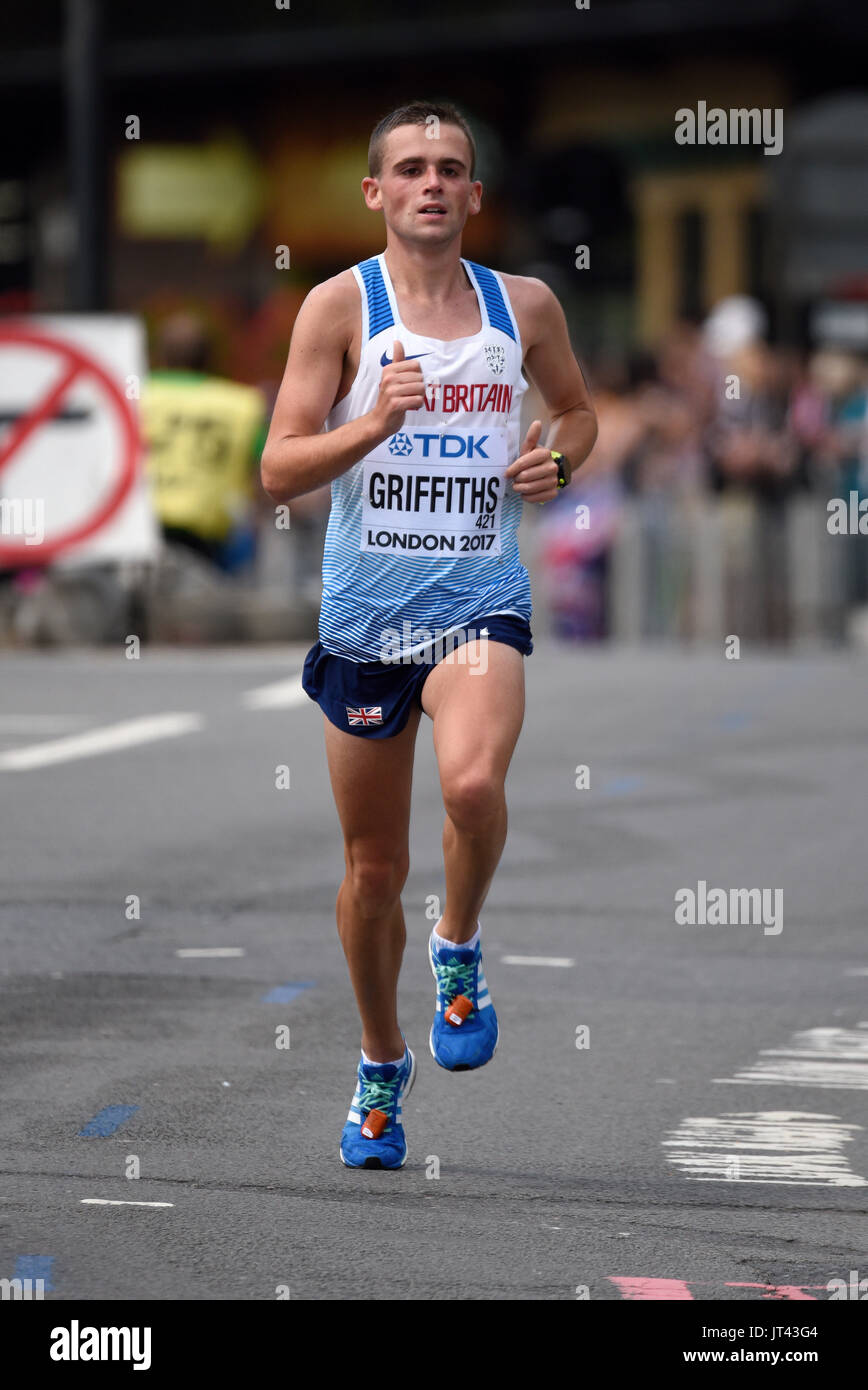 Josh Griffiths of Great Britain running in the IAAF World Championships ...