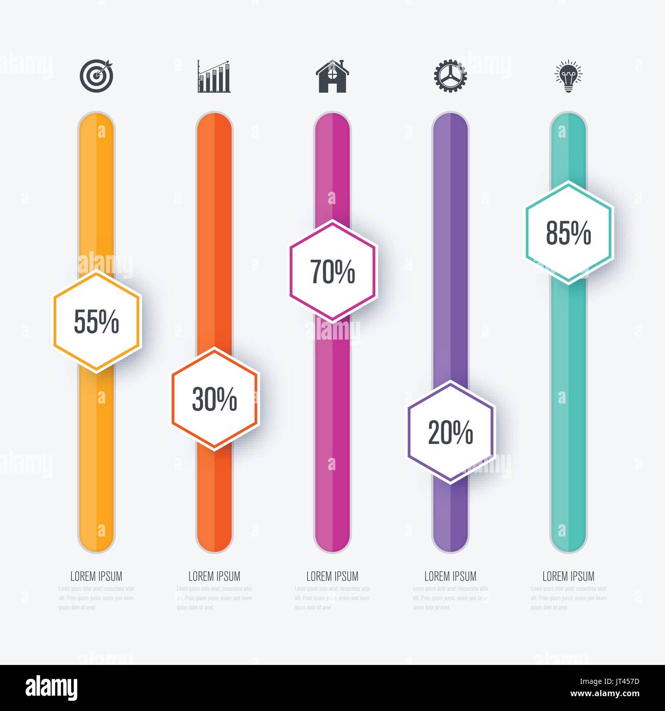 Vector illustration infographic five options Stock Vector Image & Art ...