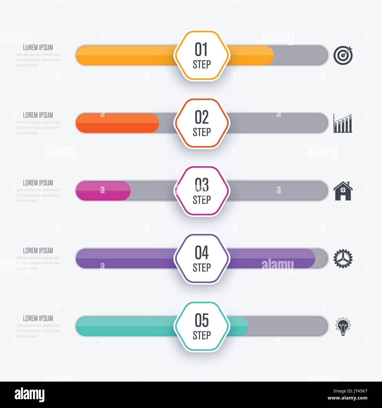 Vector illustration infographic five options Stock Vector Image & Art ...