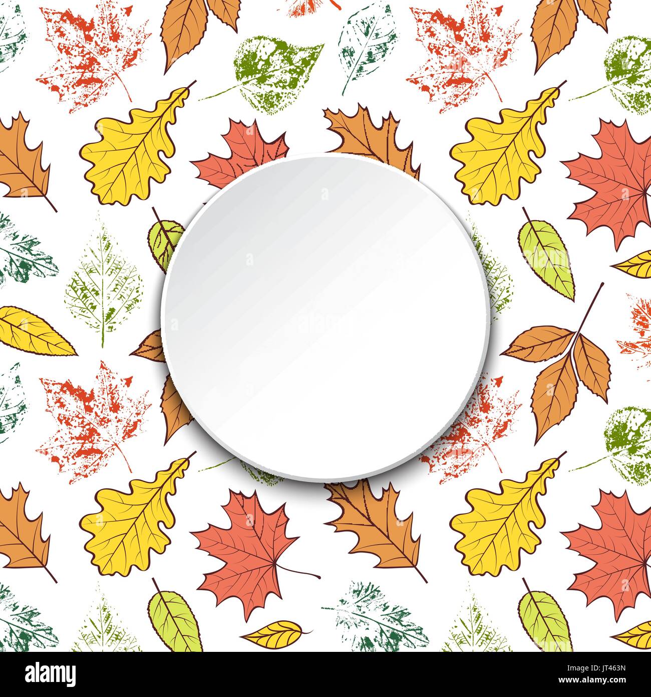 Colorful pattern with autumn leaves.Autumn background.Vector ...