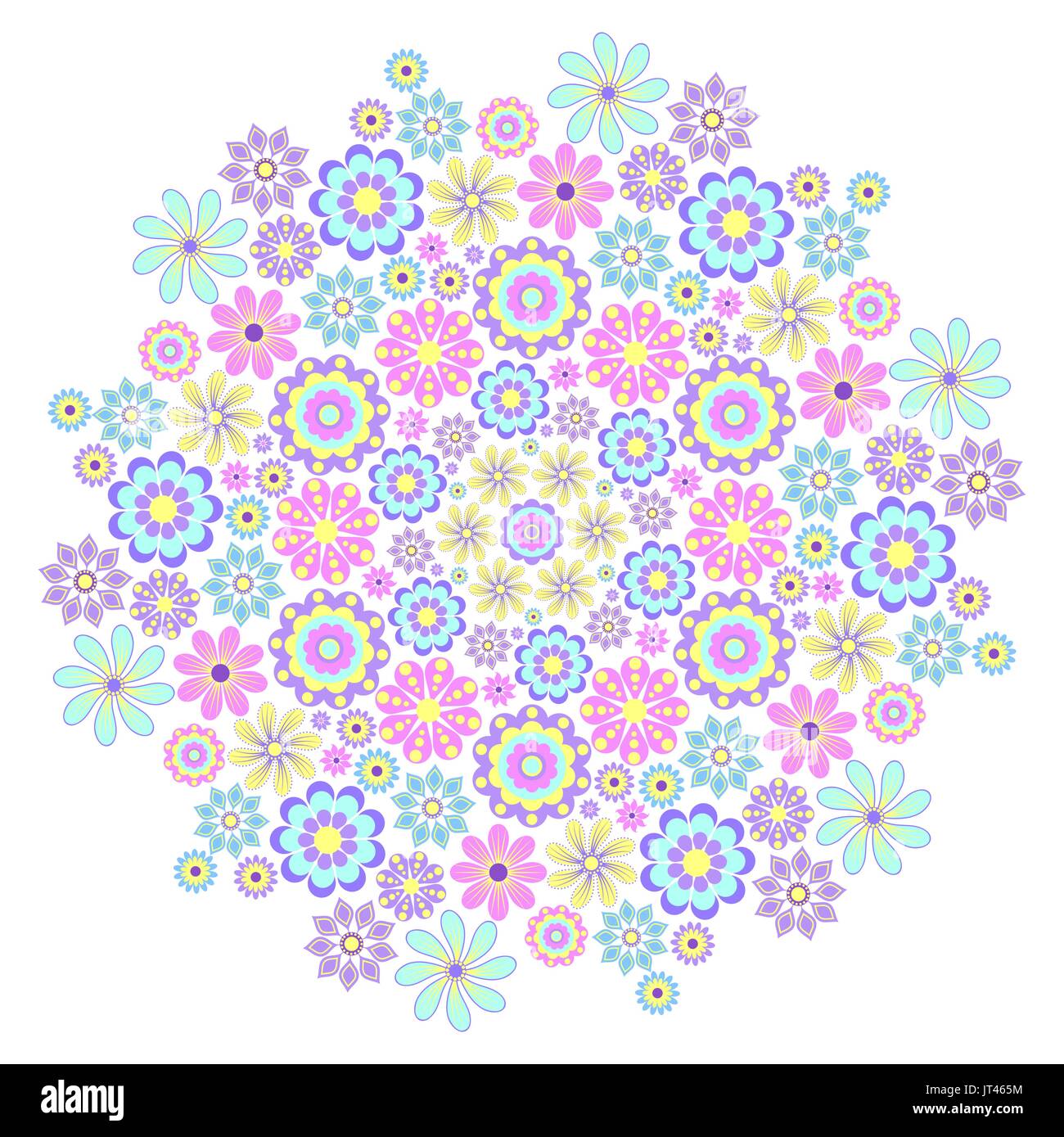 Big flower made from little flowers.Vector illustration Stock Vector ...