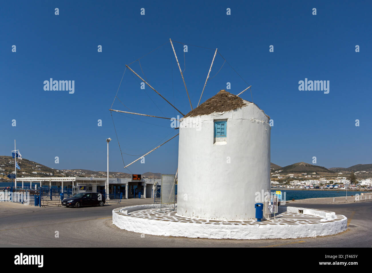 Windmill in parikia paros greece hi-res stock photography and images ...