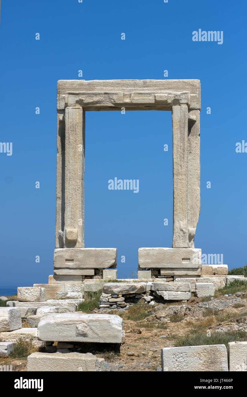 Apollo Temple entrance, Naxos island, Cyclades Stock Photo - Alamy