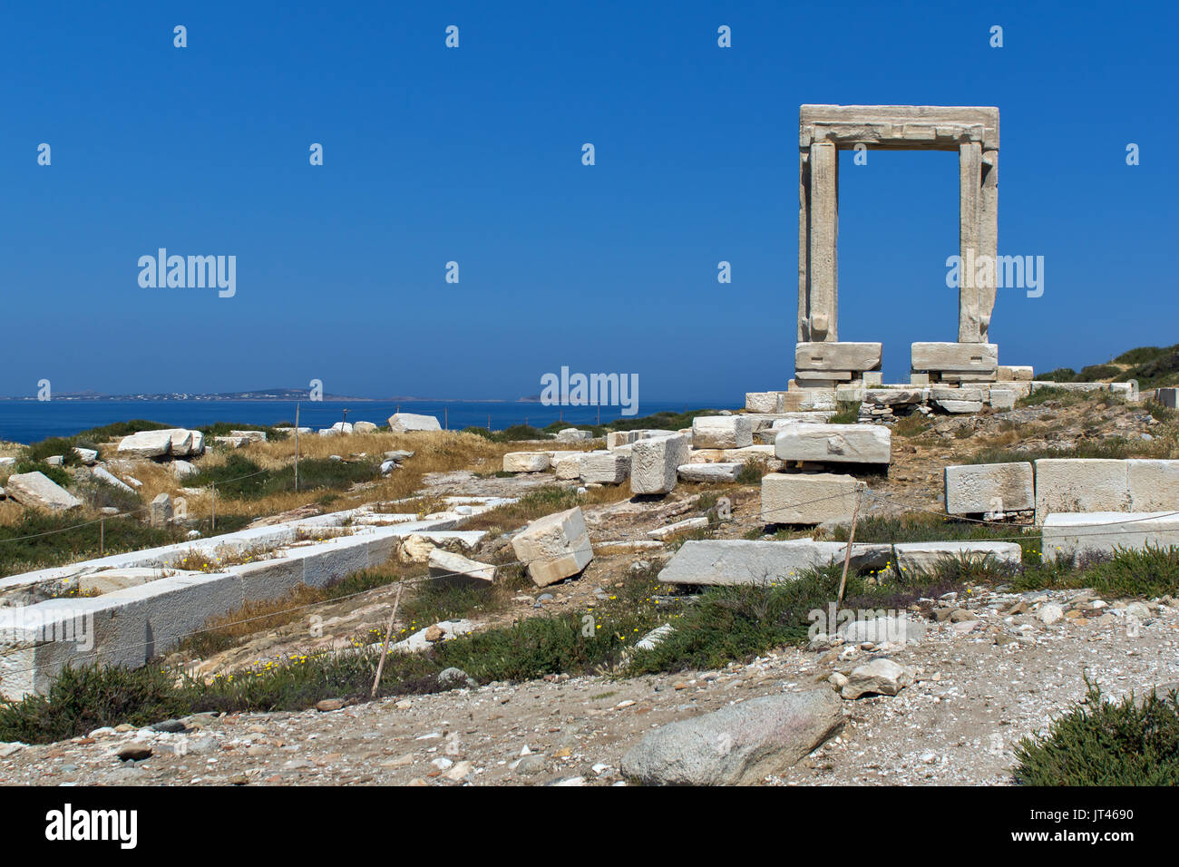 Apollo Temple entrance, Naxos island, Cyclades Stock Photo - Alamy