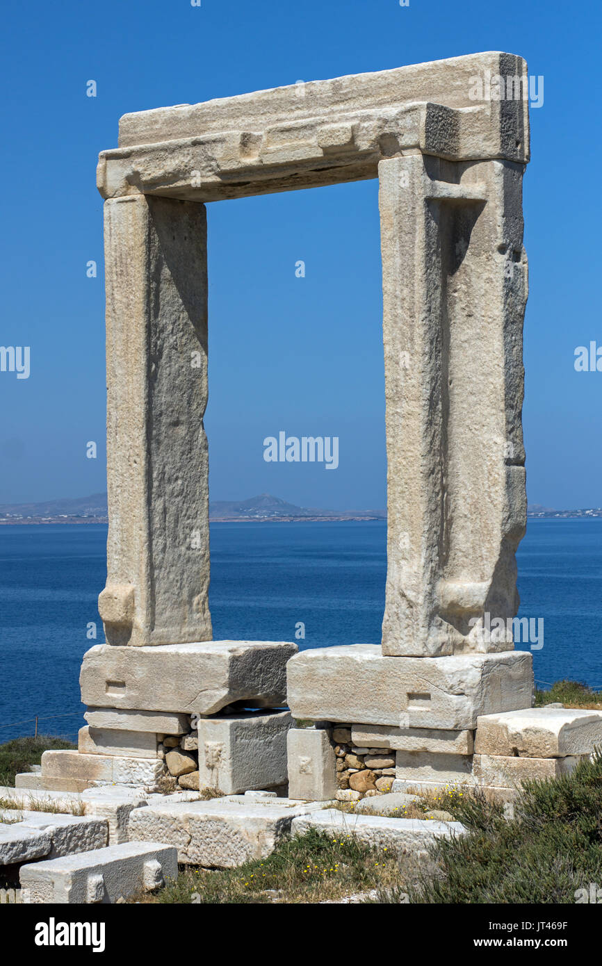 Apollo Temple entrance, Naxos island, Cyclades Stock Photo - Alamy