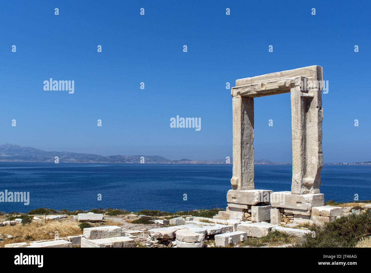 Apollo Temple entrance, Naxos island, Cyclades Stock Photo - Alamy