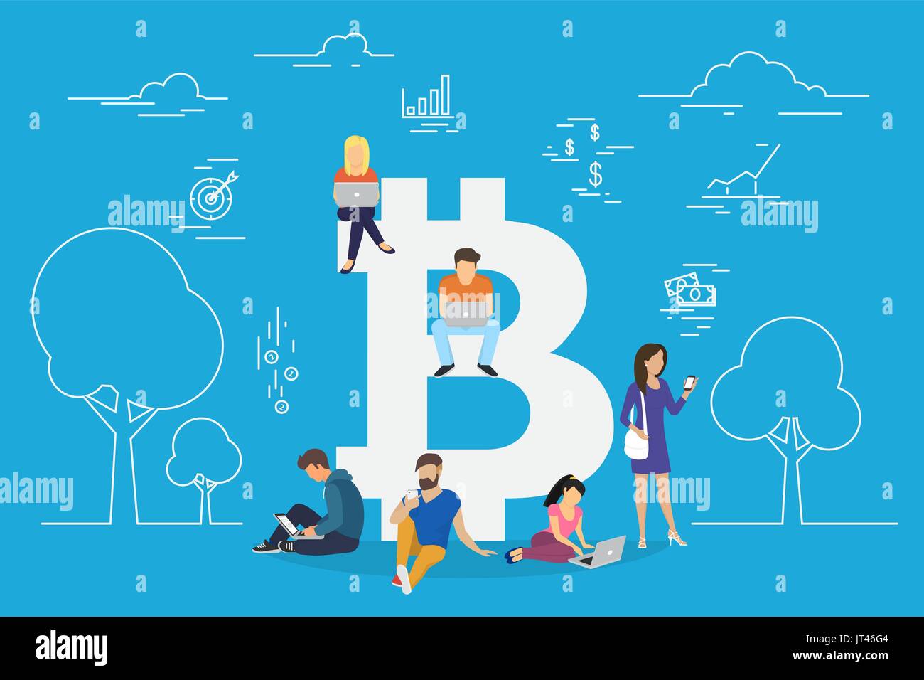 Bitcoin illustration Stock Vector Images - Alamy