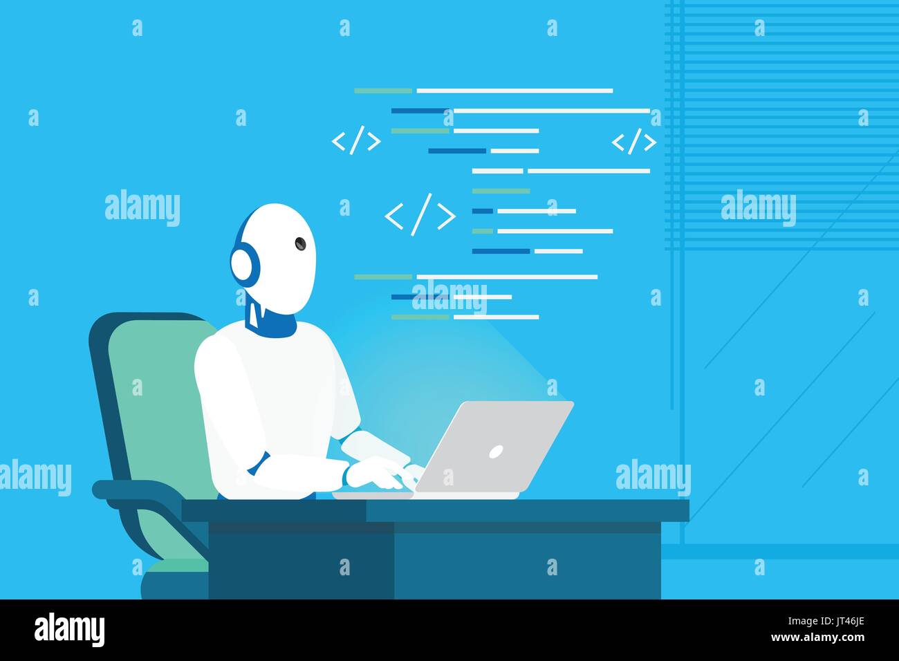 Computer coding robot Stock Vector Images - Alamy