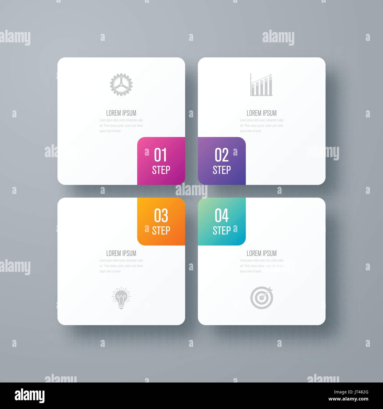 Infographic square frame four hi-res stock photography and images - Alamy