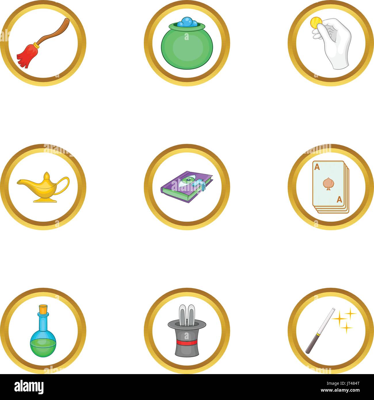 Magic items icons set, cartoon style Stock Vector Image & Art - Alamy