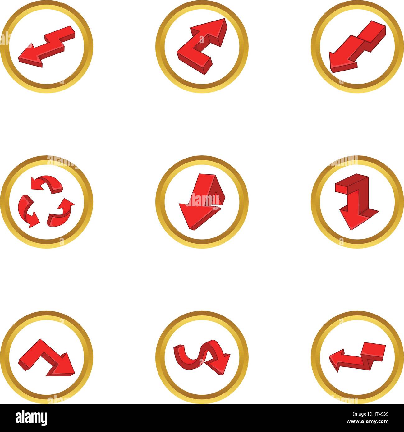 Driving direction icons set, cartoon style Stock Vector Image & Art - Alamy