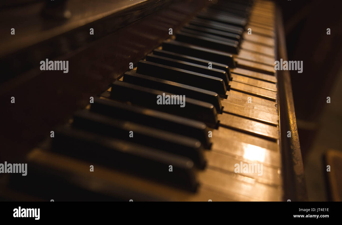 Old pianos old color tone as background Stock Photo - Alamy