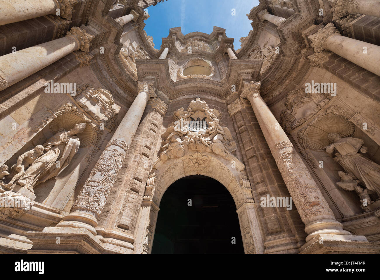Facade of famous Valencia cathedral, Valencia, Spain Stock Photo - Alamy