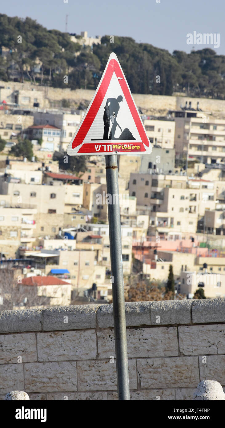 road works sign Stock Photo - Alamy