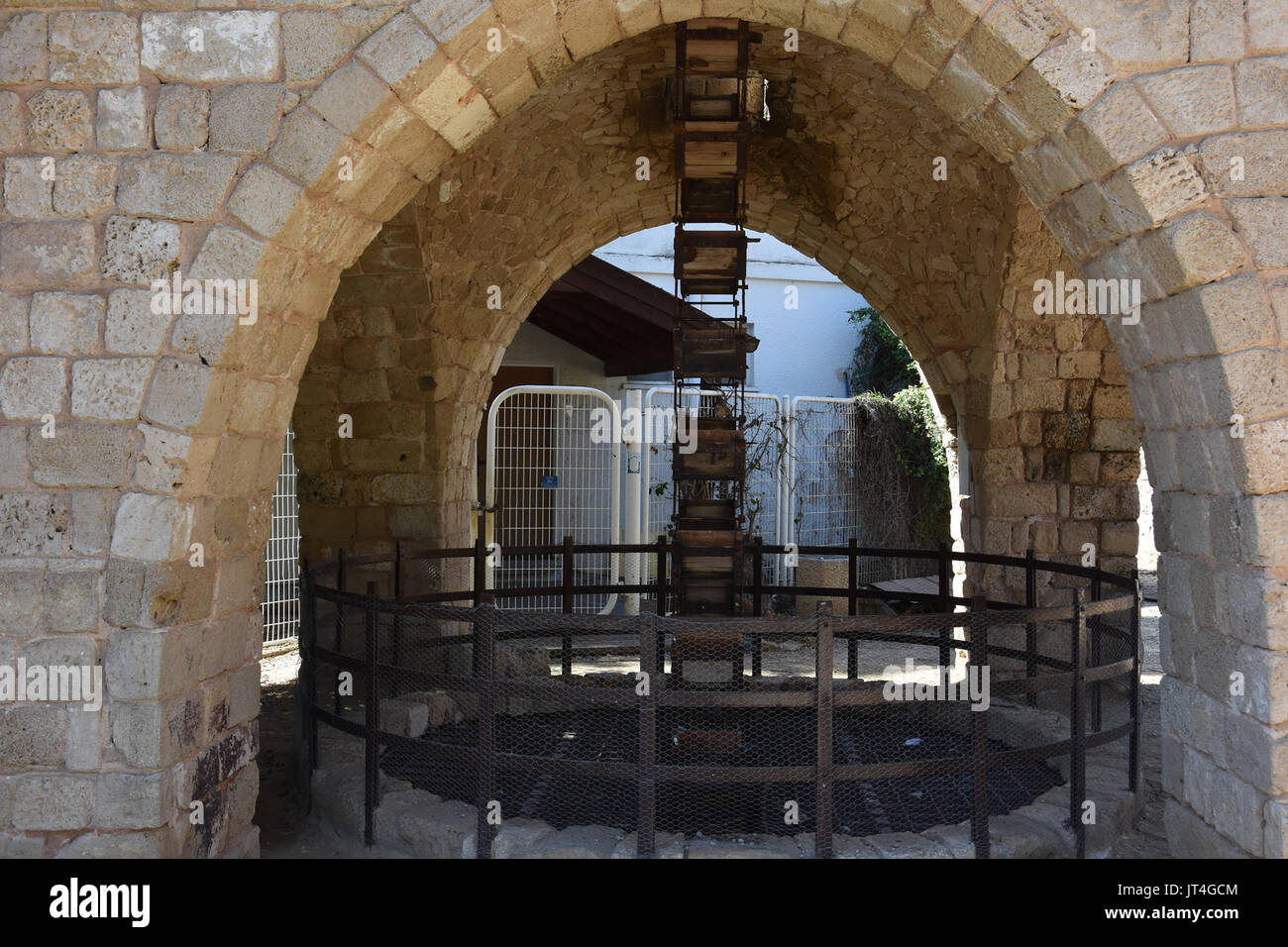 old water pump mechanism in israel Stock Photo - Alamy
