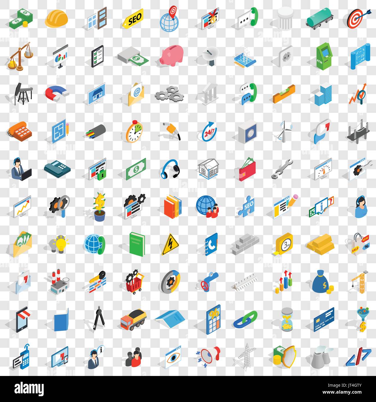 100 teamwork icons set, isometric 3d style Stock Vector Image & Art - Alamy