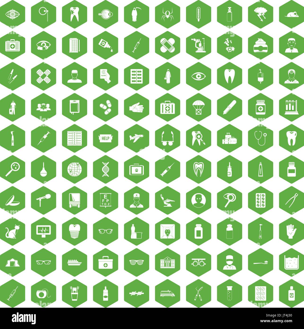 100 doctor icons hexagon green Stock Vector Image & Art - Alamy