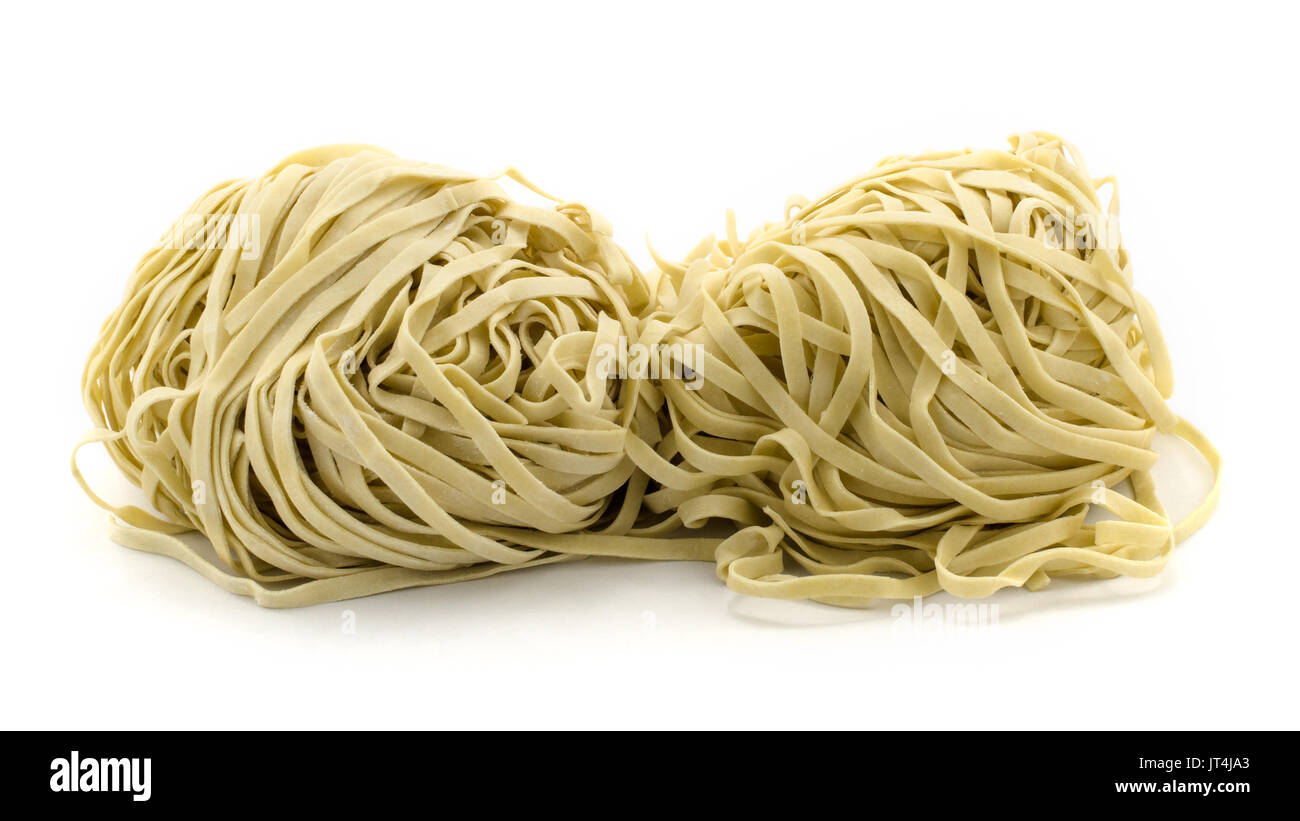 Chinese traditional raw noodles, isolated on white background Stock ...