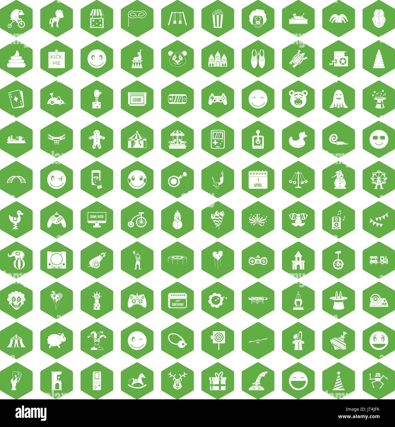 100 funny icons hexagon green Stock Vector Image & Art - Alamy