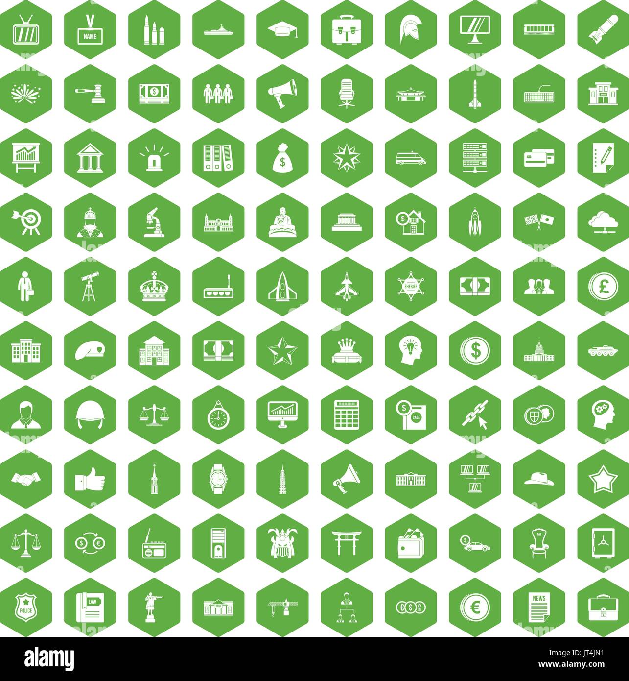 100 government icons hexagon green Stock Vector Image & Art - Alamy