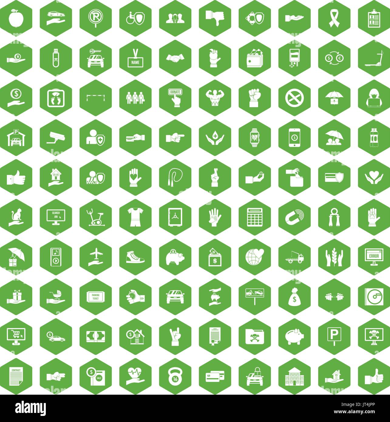 100 hand icons hexagon green Stock Vector Image & Art - Alamy