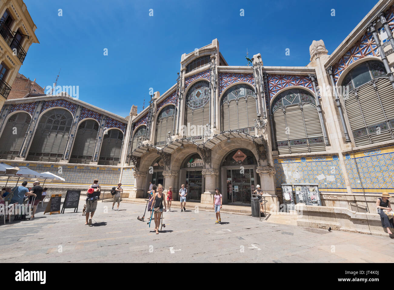 Valencia, Spain - July 27, 2017: Tourist visiting famous landmark ...
