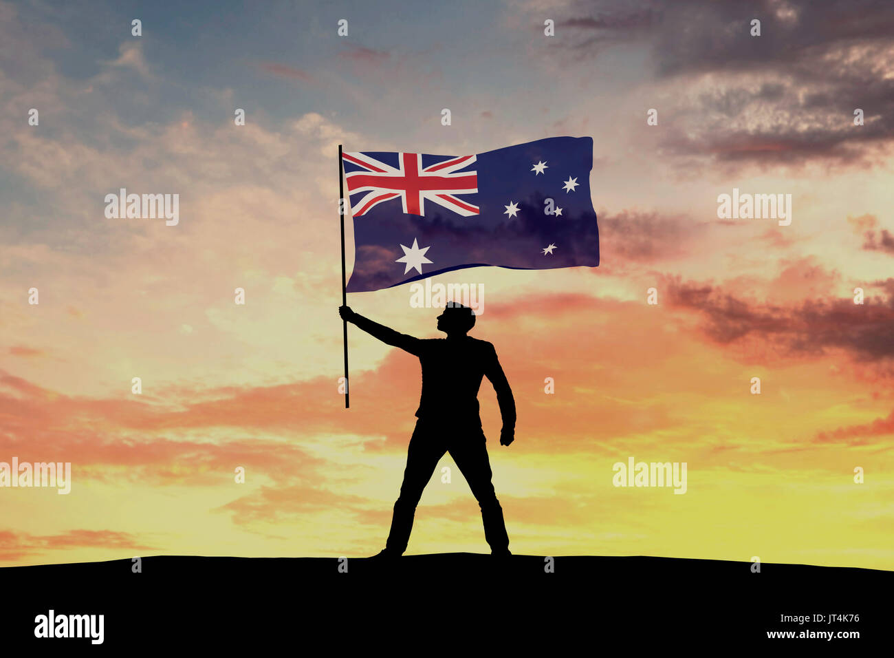 Australian flag sunset sunrise hi-res stock photography and images - Alamy