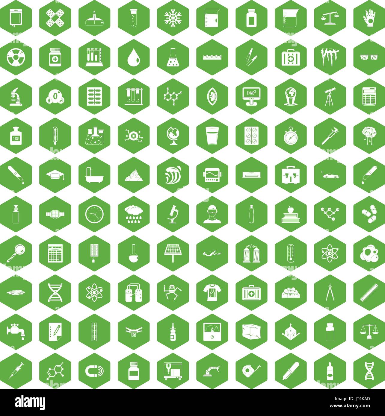 100 laboratory icons hexagon green Stock Vector Image & Art - Alamy