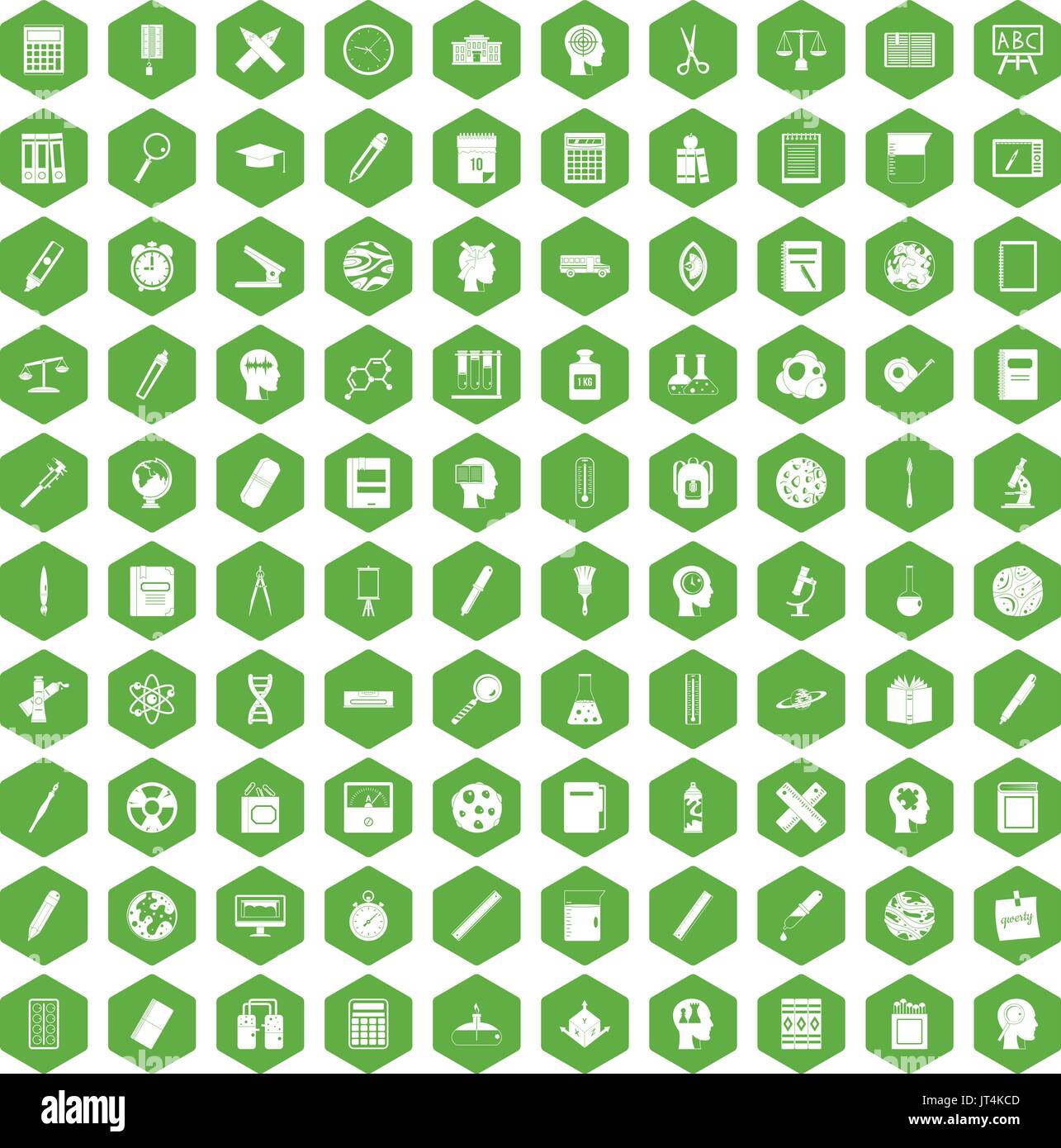 100 learning icons hexagon green Stock Vector Image & Art - Alamy
