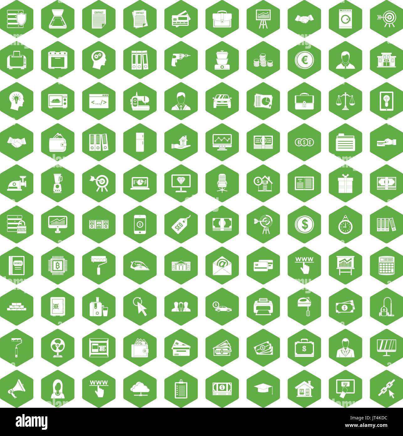 100 lending icons hexagon green Stock Vector Image & Art - Alamy