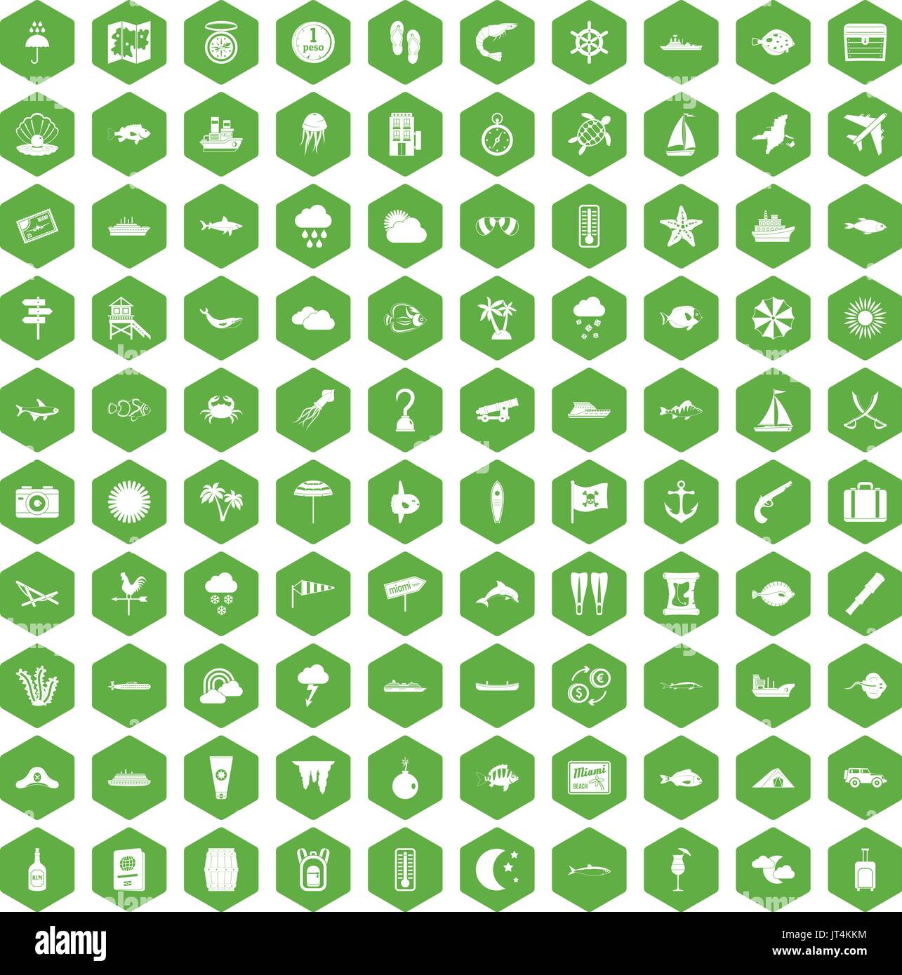 100 marine environment icons hexagon green Stock Vector Image & Art - Alamy