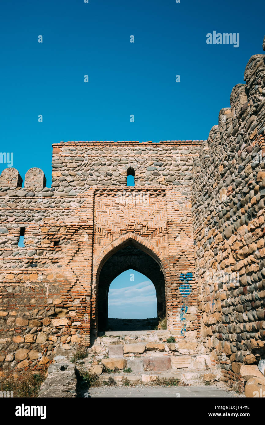 Gori, Shida Kartli Region, Georgia. Gates And Walls Of Gori Fortress ...