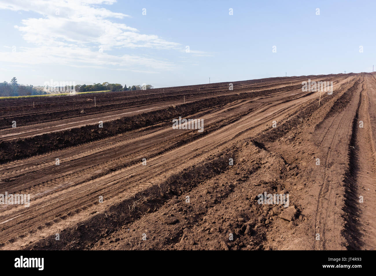 Plowed farm field closeup earth soil detail agriculture background ...