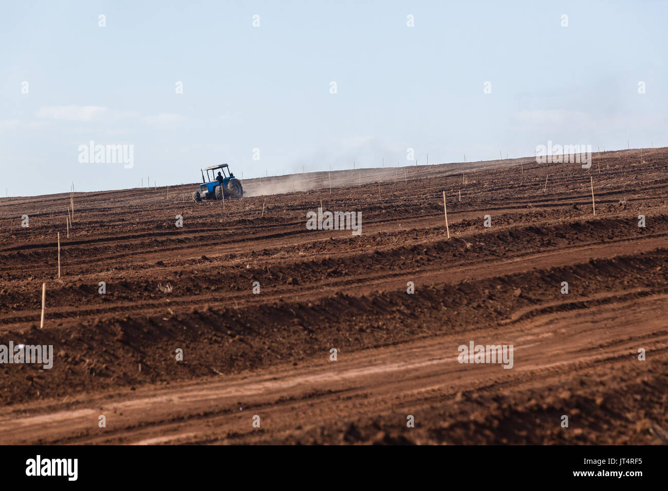 Tractor Plowing farm field earth soil detail agriculture landscape ...