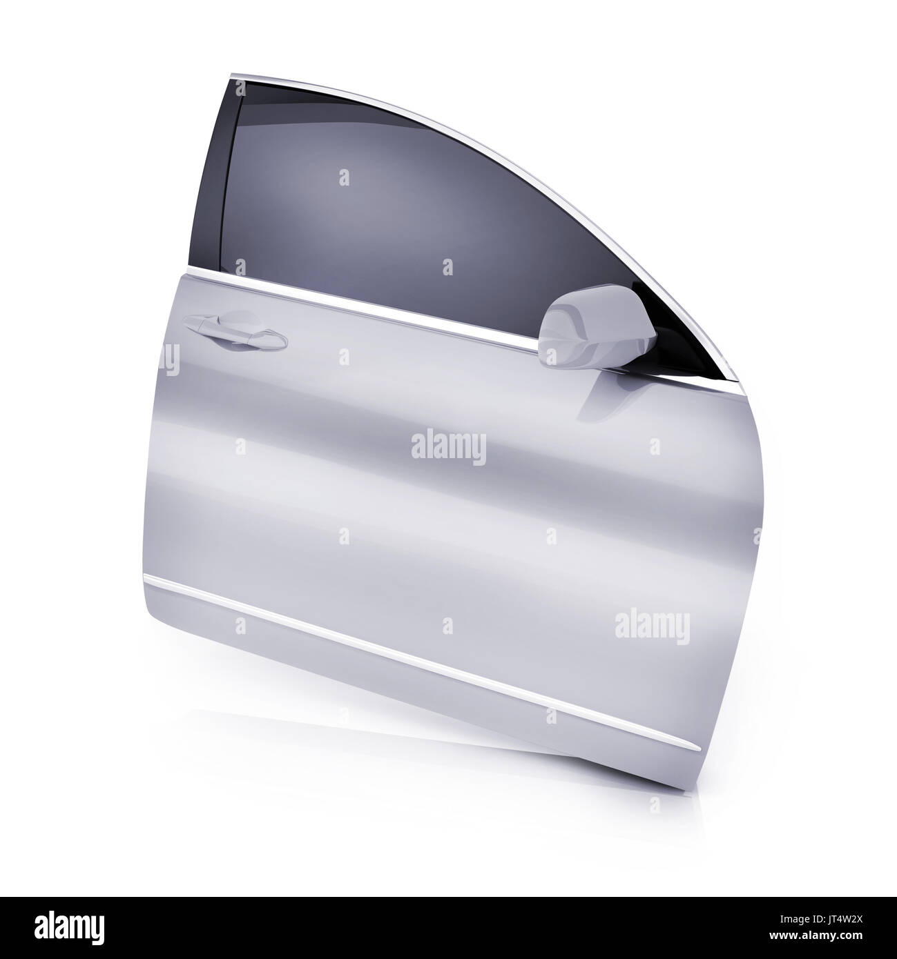 Only one door car on white background. 3d illustration Stock Photo - Alamy