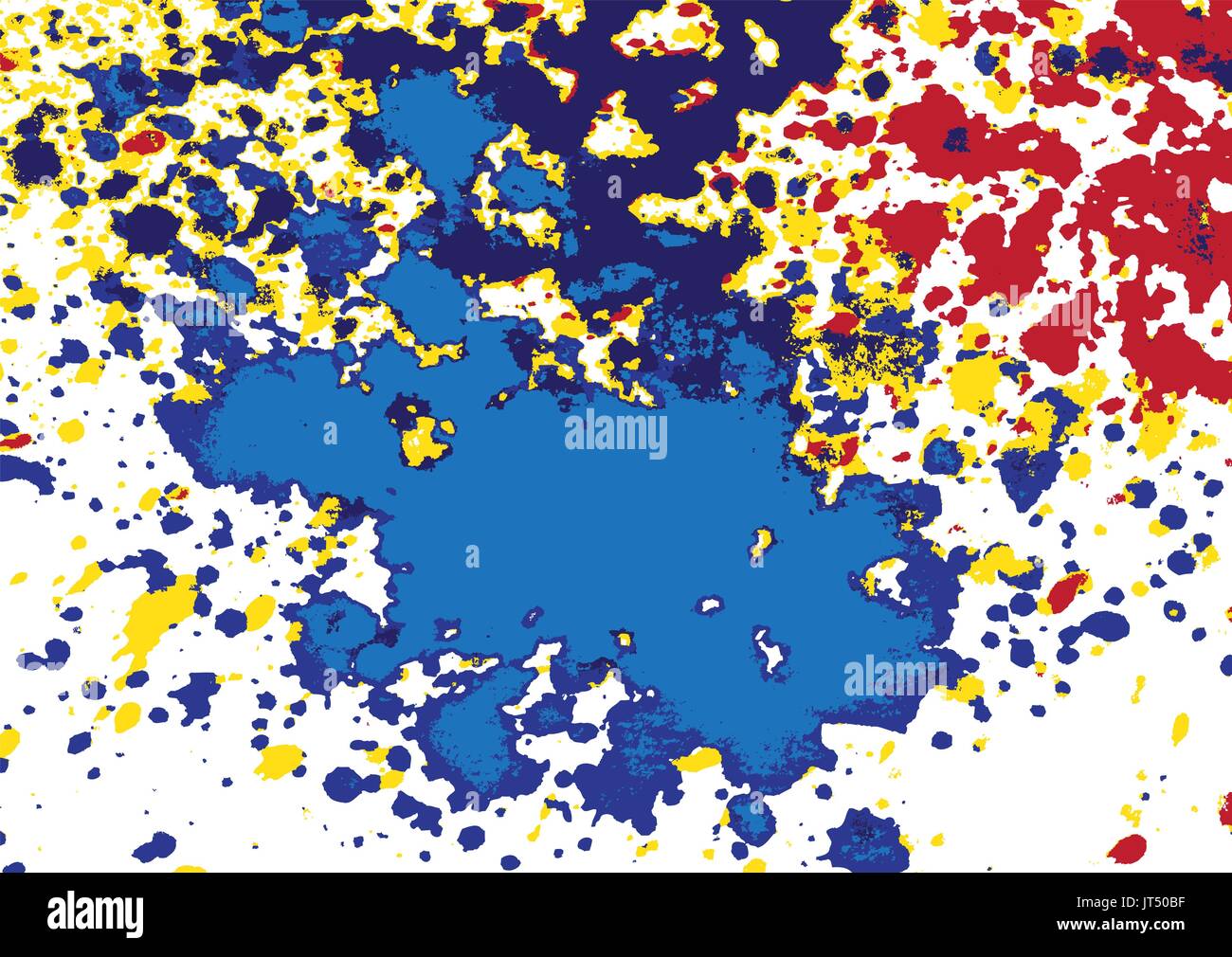 Artistic colorful acrylic paint splatter, blob on white background ...