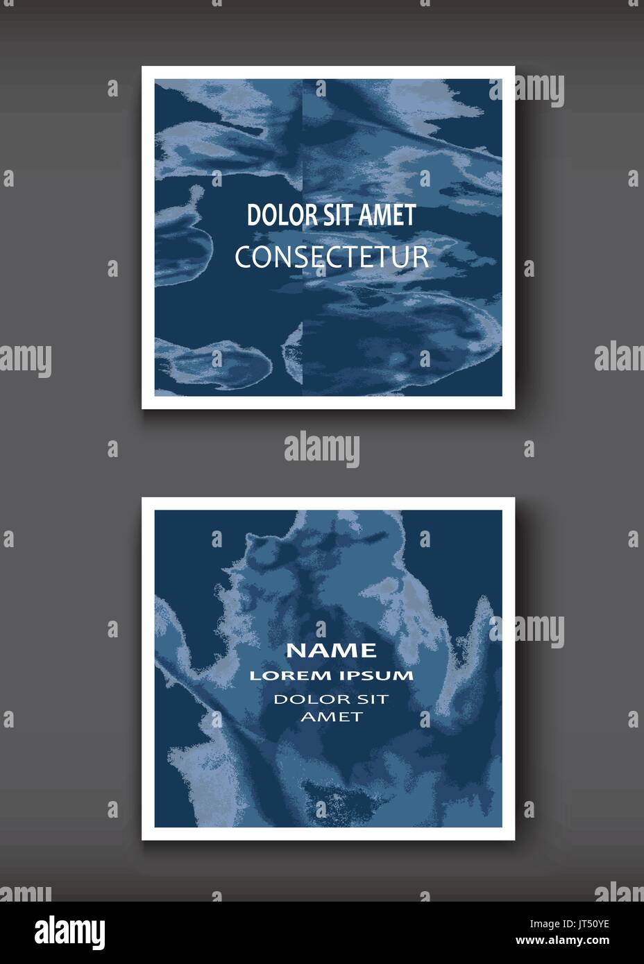 Blue Watercolor explosion shape artistic covers design set. Decorative ...