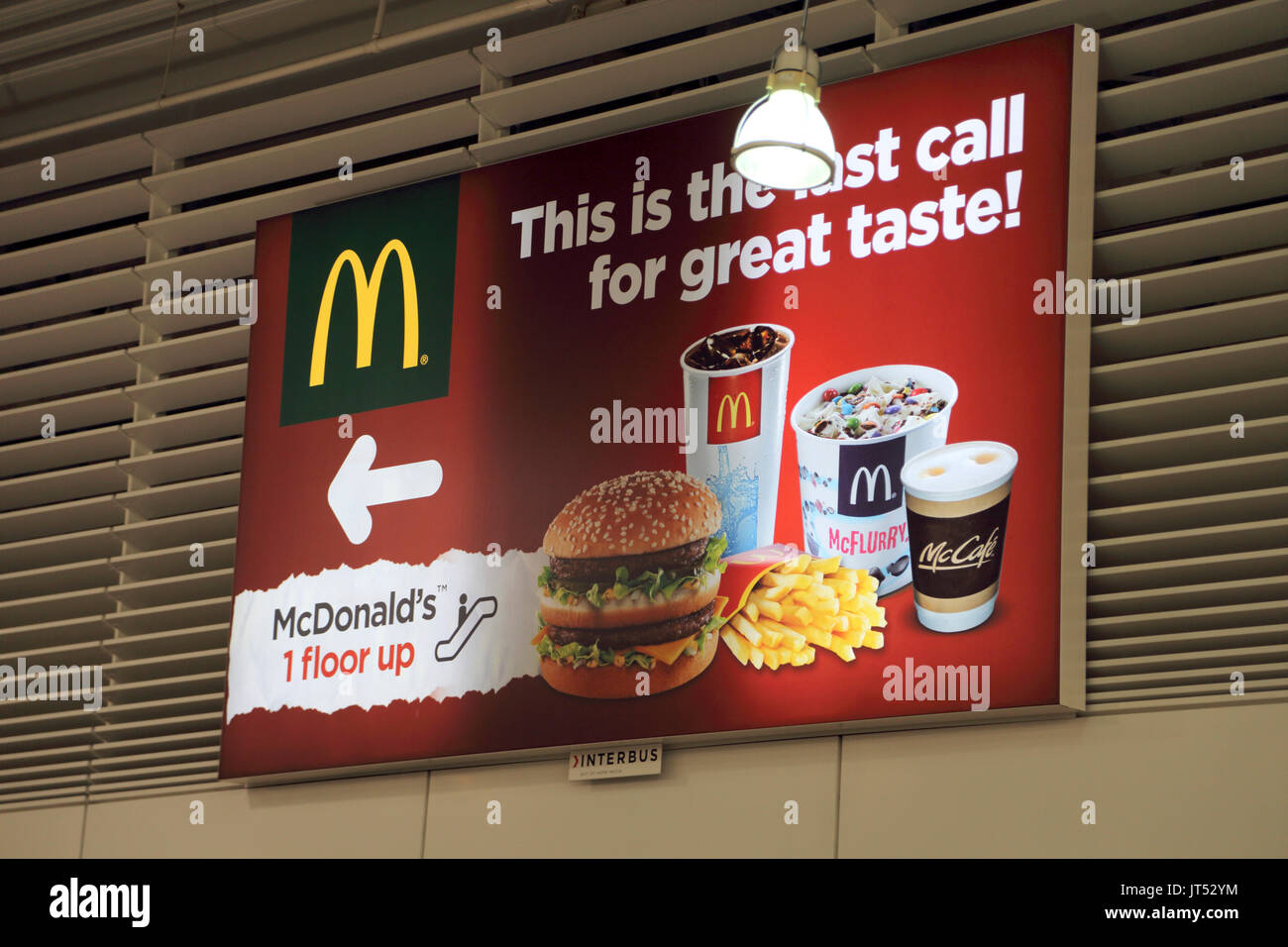 Airport billboard food hi-res stock photography and images - Alamy