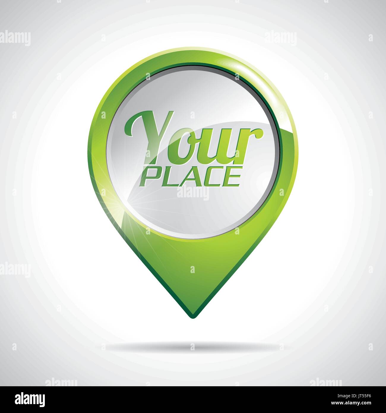 Vector design with round Map Pointer Icon on a clear background. EPS 10 ...