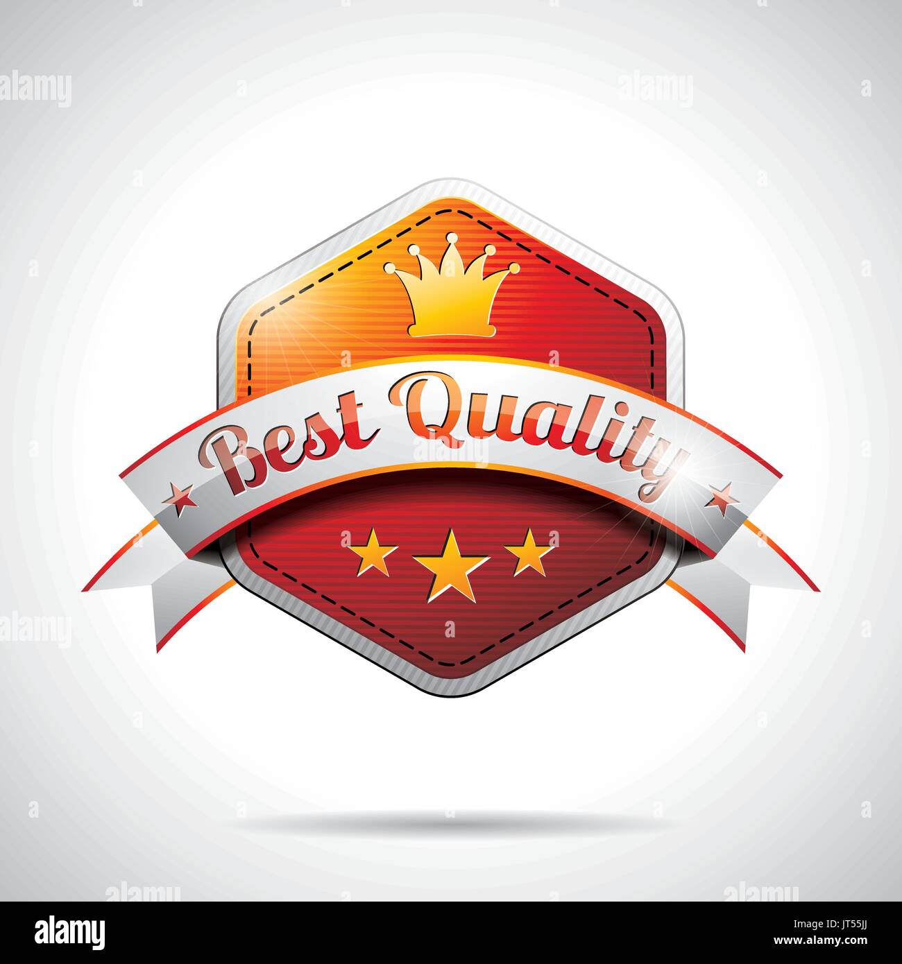 Vector Best Quality Labels Illustration with shiny styled design on a ...