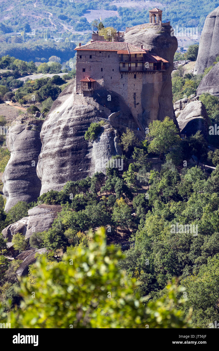 Meteora, Holy Monastery of St. Nicholas Anapausas, Greece Stock Photo ...